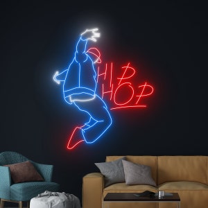 Hiphop Dancer Neon Sign, Hiphop Dance Neon, Custom LED Neon Sign ...