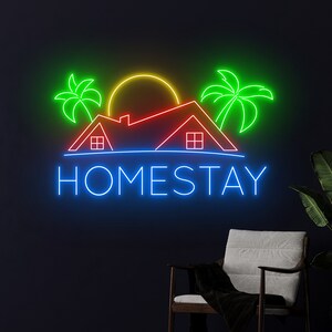 Homestay Neon Sign, Homestay Led Sign, Custom Homestay Travel Led Light ...