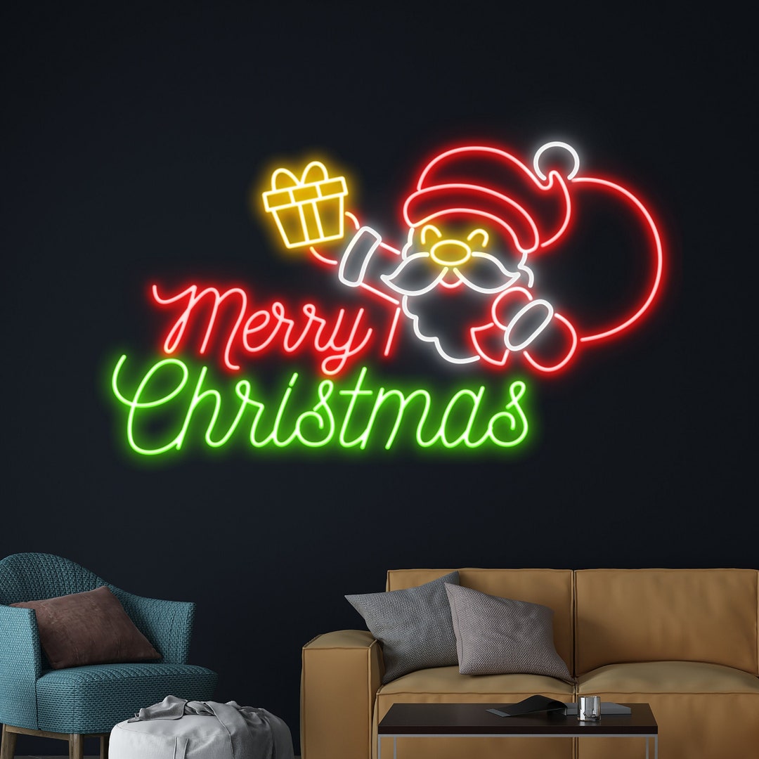 Merry Christmas Santa Claus Neon Sign, Santa Claus Led Light, Christmas ...