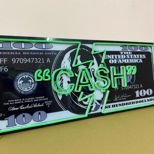 Cash Led Sign, Cash Neon Sign, Wall Decor, Cash Neon Sign, Custom Neon ...
