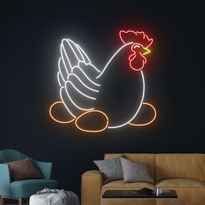 Chicken Hatching Egg Neon Light, Chicken Egg Led Light, Hen Led Sign ...