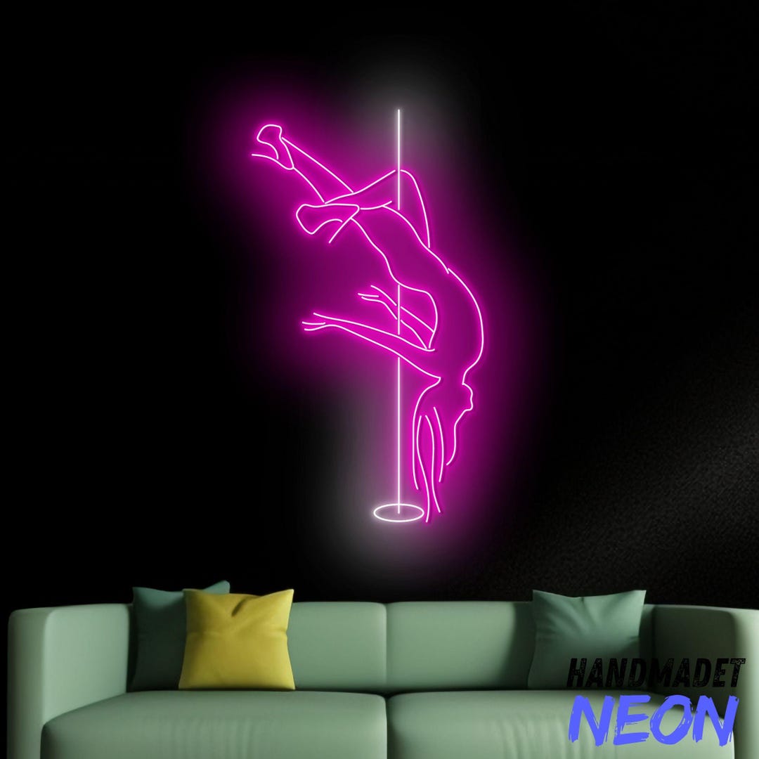 Pole Dancer Neon Sign, Pole Dancing Led Sign, Pole Dance Neon Light ...
