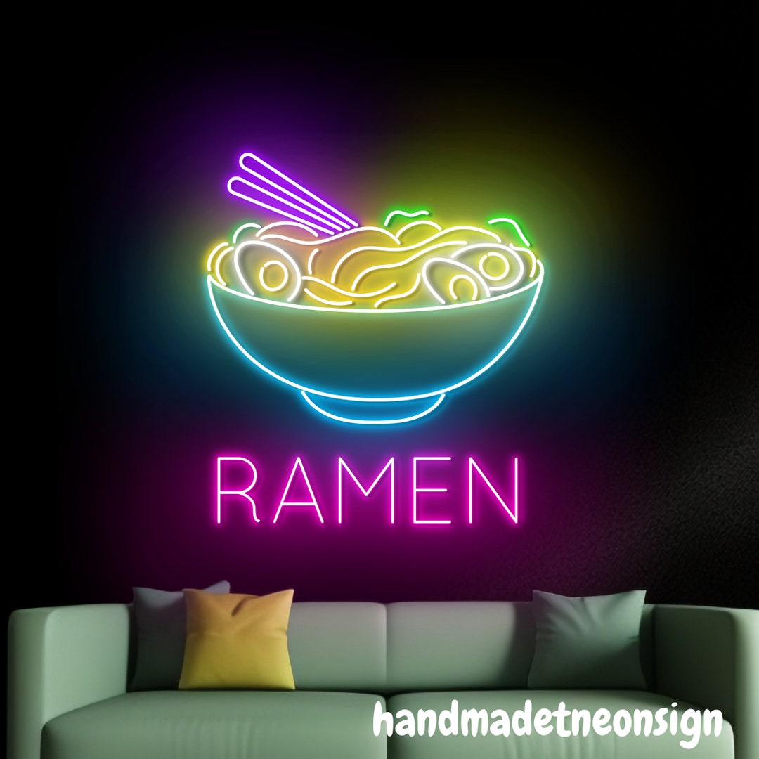 Ramen Neon Sign, Ramen Noodle Bowl Led Light, Japan Restaurant Neon ...