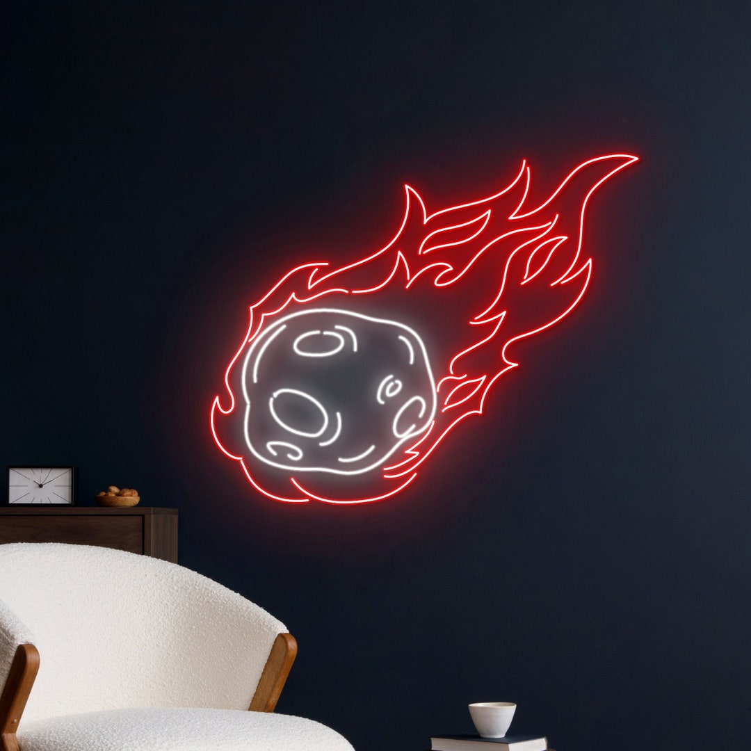Meteorite Neon Sign, Meteor LED Light, Comet Neon Light, Star Led Sign ...