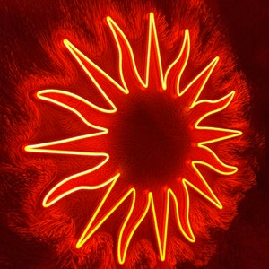 Sun Led Sign, Sun Neon Sign, Wall Decor, Sun Neon Sign, Custom Neon ...