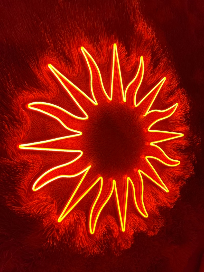 Sun Led Sign, Sun Neon Sign, Wall Decor, Sun Neon Sign, Custom Neon ...