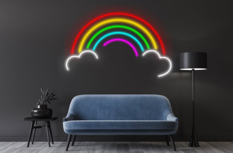 Rainbow Led Sign Beautiful Rainbow Neon Sign Wall Decor - Etsy