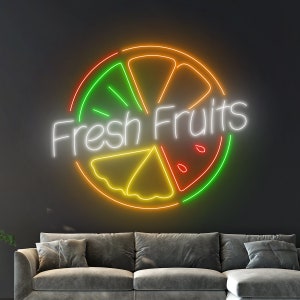 Fresh Fruit Neon Sign, Fresh Fruit LED Sign, Fresh Fruit Neon Light ...