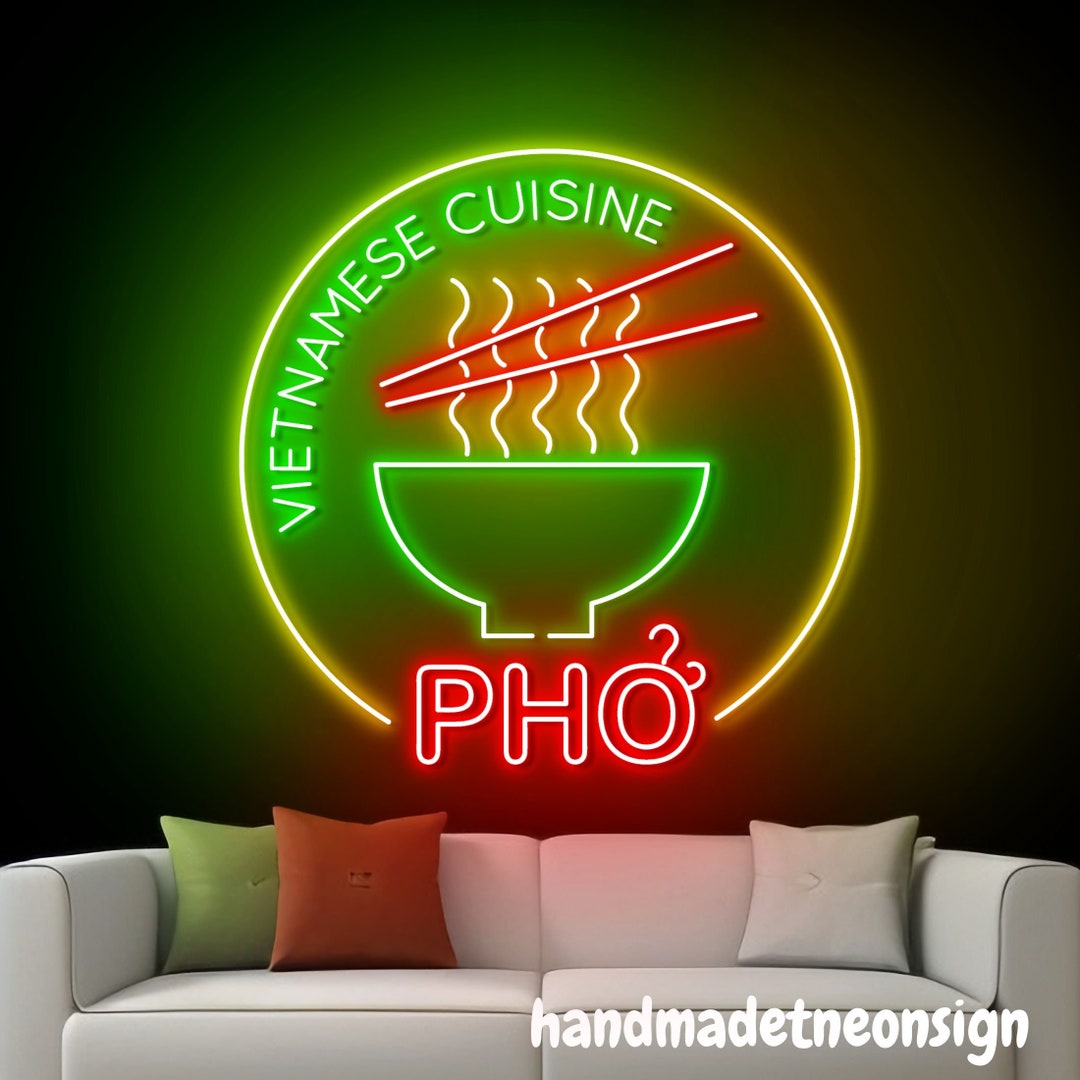Pho Neon Sign, Vietnamese Cuisine Led Light, Pho Bowl Neon Light, Pho ...