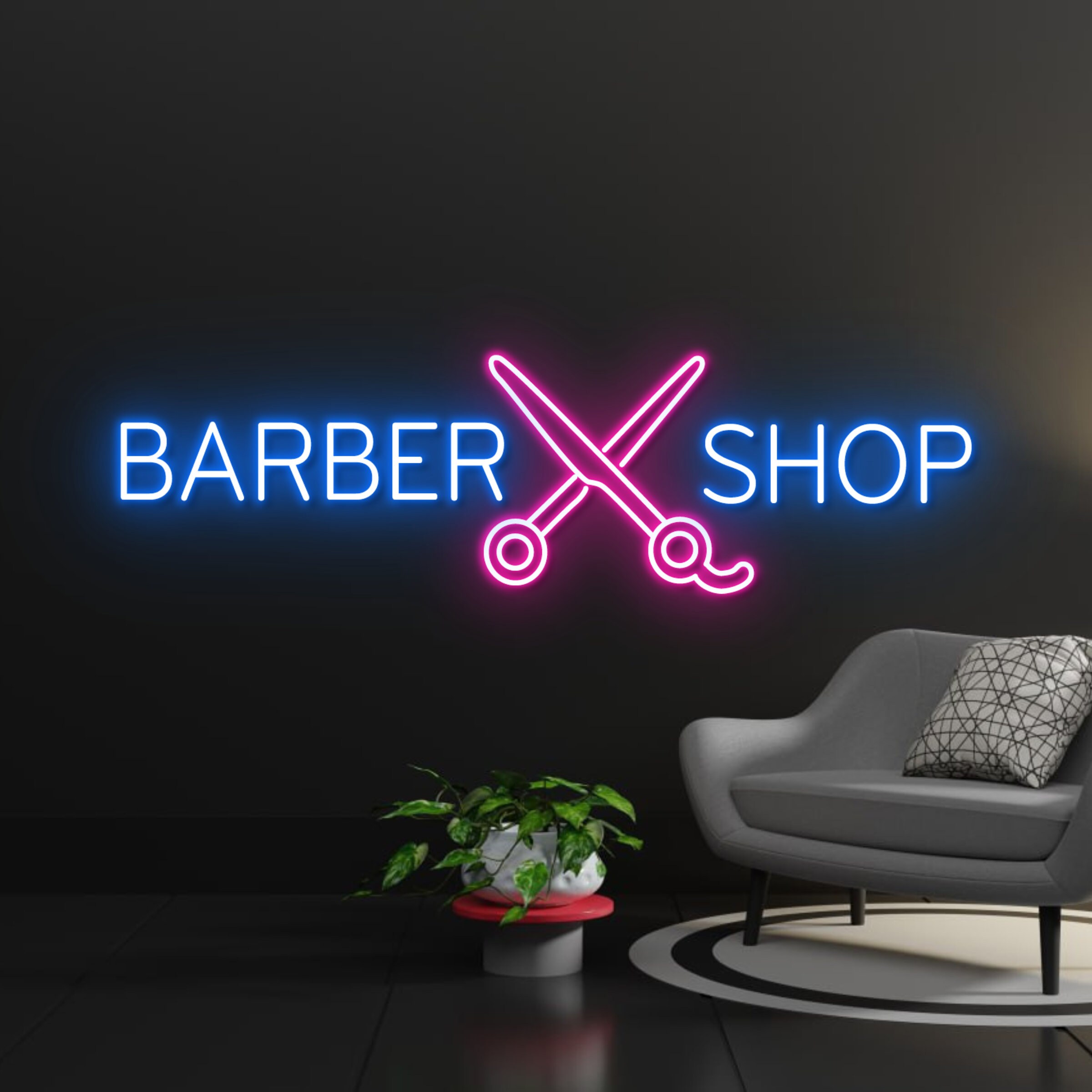 Barber Shop Led Sign, Barber Shop Neon Sign, Wall Decor, Barber Shop ...
