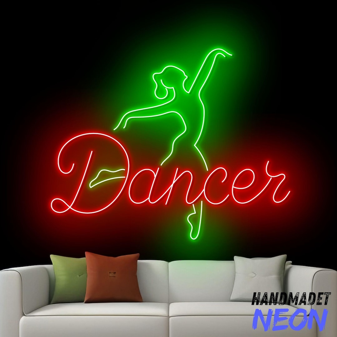 Dancer Neon Sign, Dancing Led Sign, Dance Sport Neon Light, Athlete Led ...