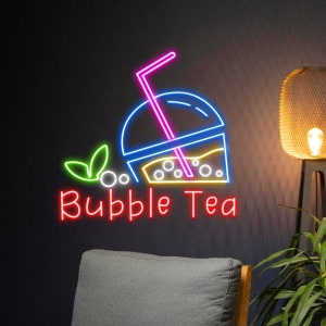 Bubble Tea Neon Sign, Boba Tea Neon Light, Milk Tea Led Sign, Tea Drink ...
