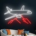 Air Plane Neon Sign, Airplane Led Light, Plane Sign, Plane Night Light ...