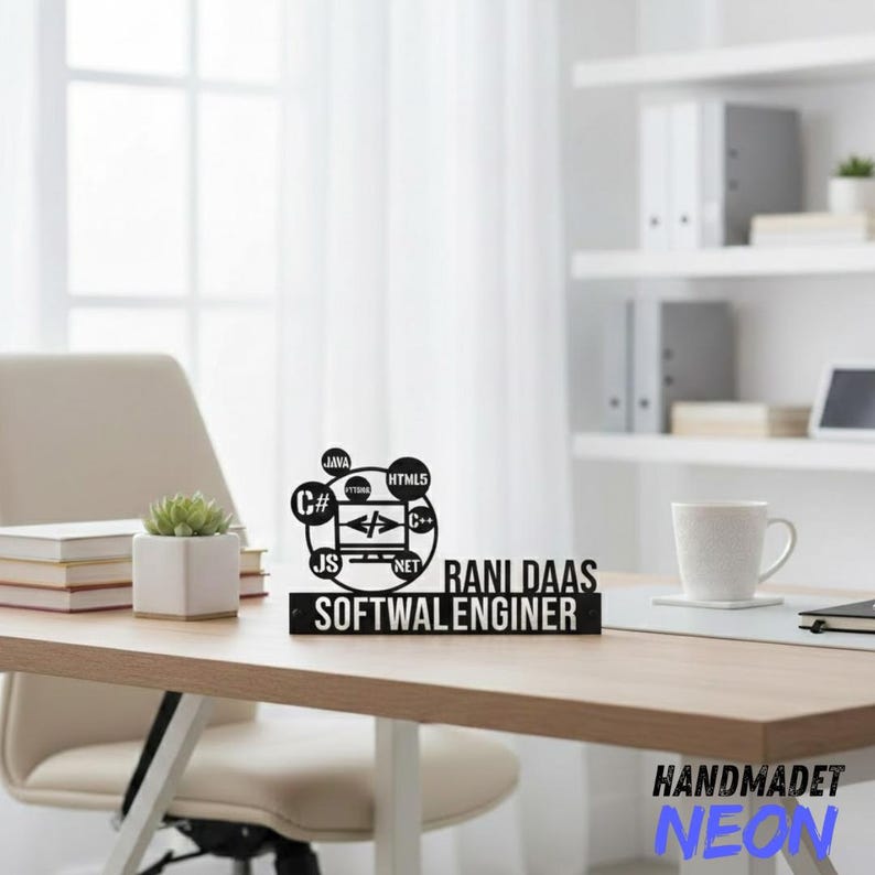 Custom Software Engineer Desk Name Plate, Software Engineer Metal ...