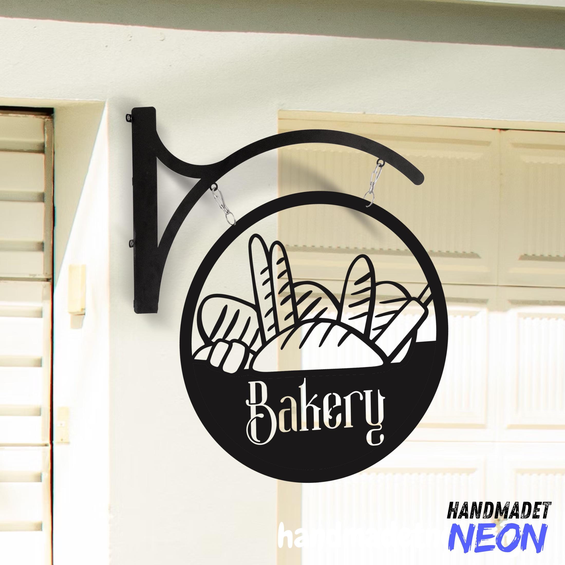 Personalized Bakery Hanging Sign, Bread Store Outdoor Hanging Sign ...
