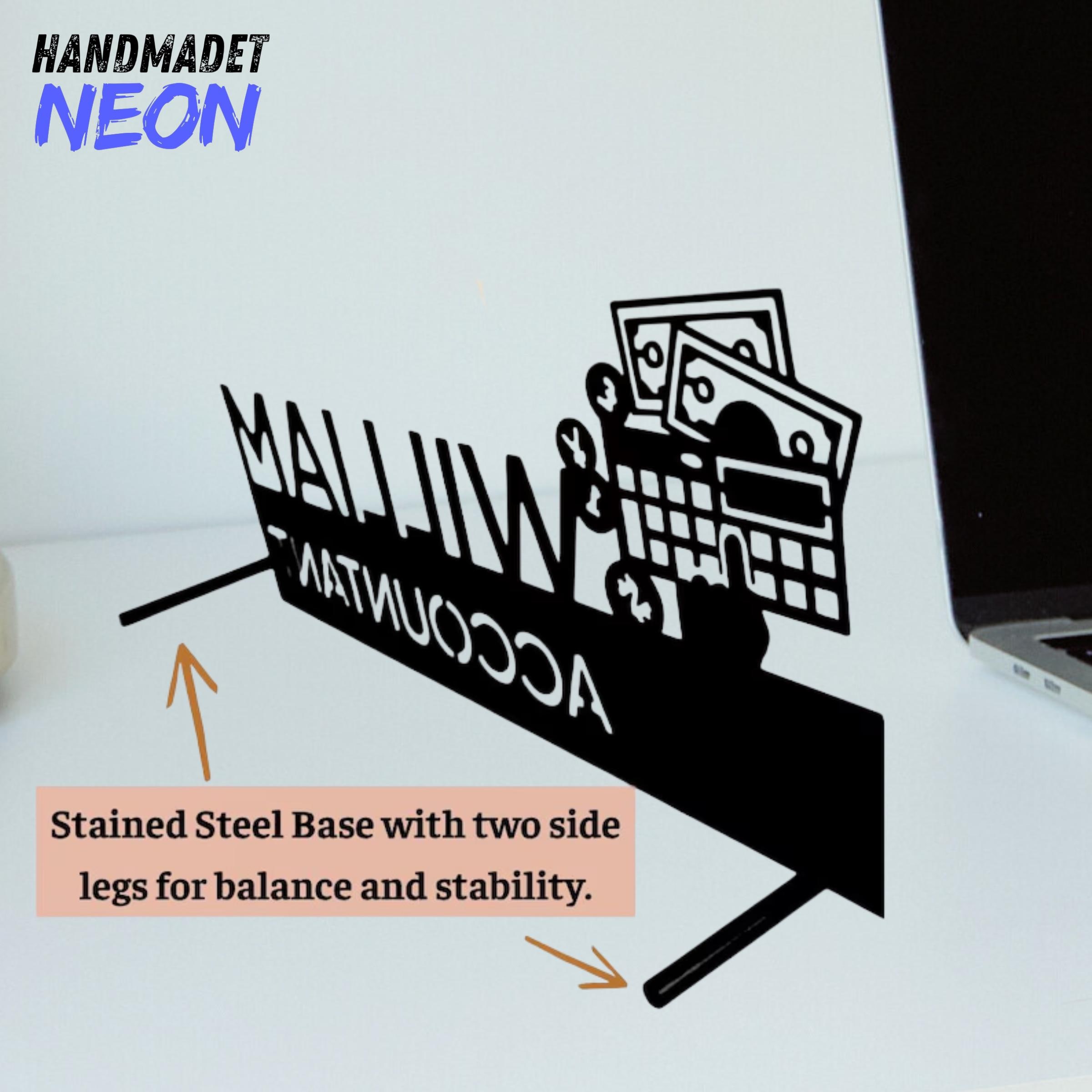 Custom Principal Metal Desk Name Plate, School Metal Job Name Plate ...