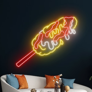 Elote Neon Sign, Elote LED Sign, Corn Neon Light, Plant Led Light, Food ...