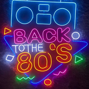 Retro Led Sign, Retro Neon Sign, Wall Decor, Back to the 80s Led Light ...
