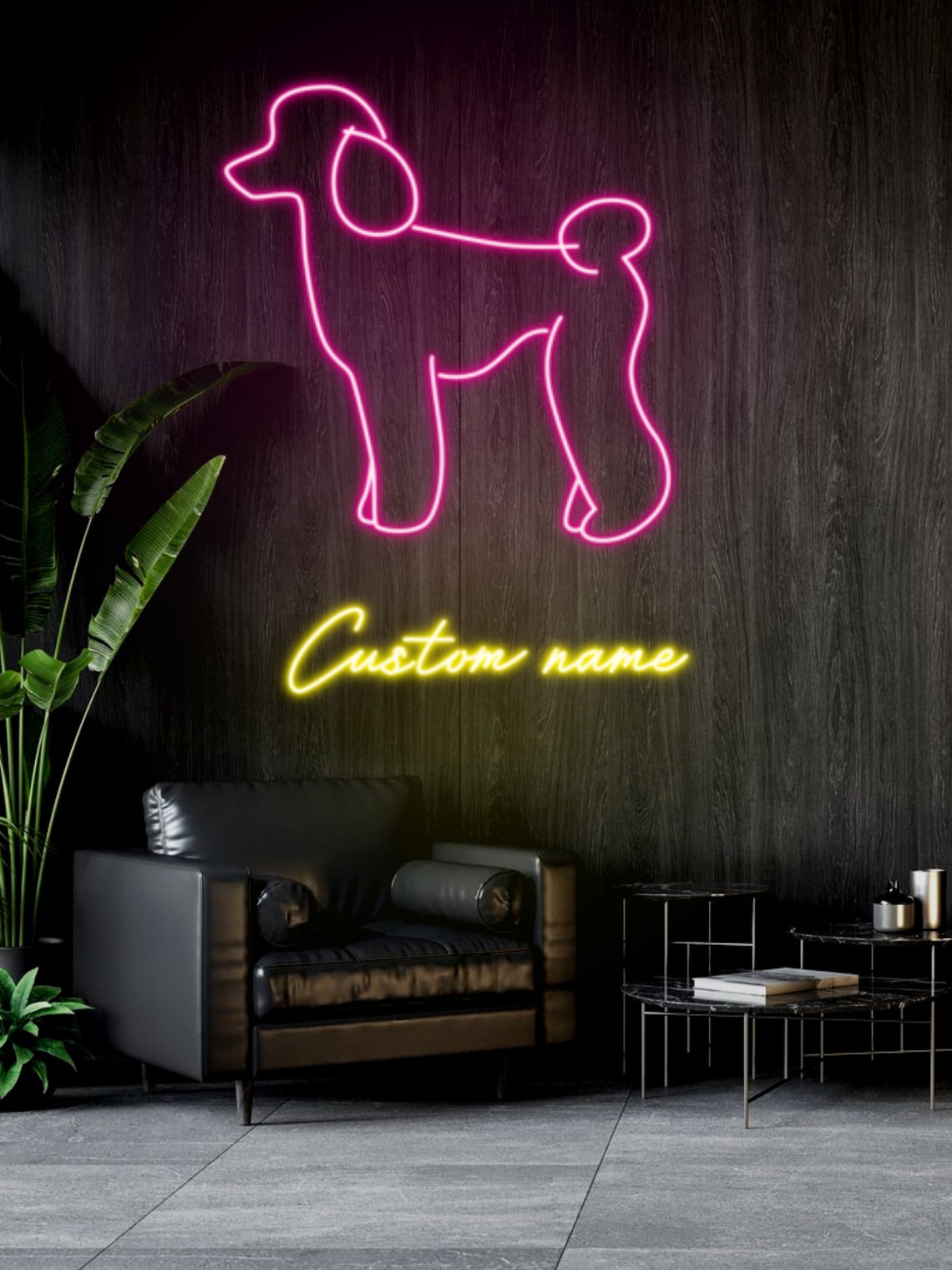 Custom Dog Name Neon Sign Poodle Neon Sign Custom Dog Pet - Etsy
