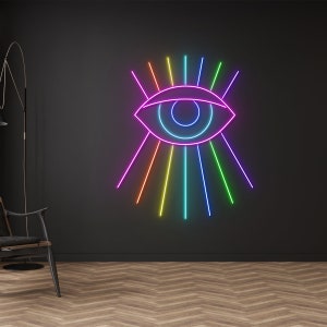 Magic Eye Neon Sign, Evil Eye LED Sign, Eye of God Neon Light, Eye of ...