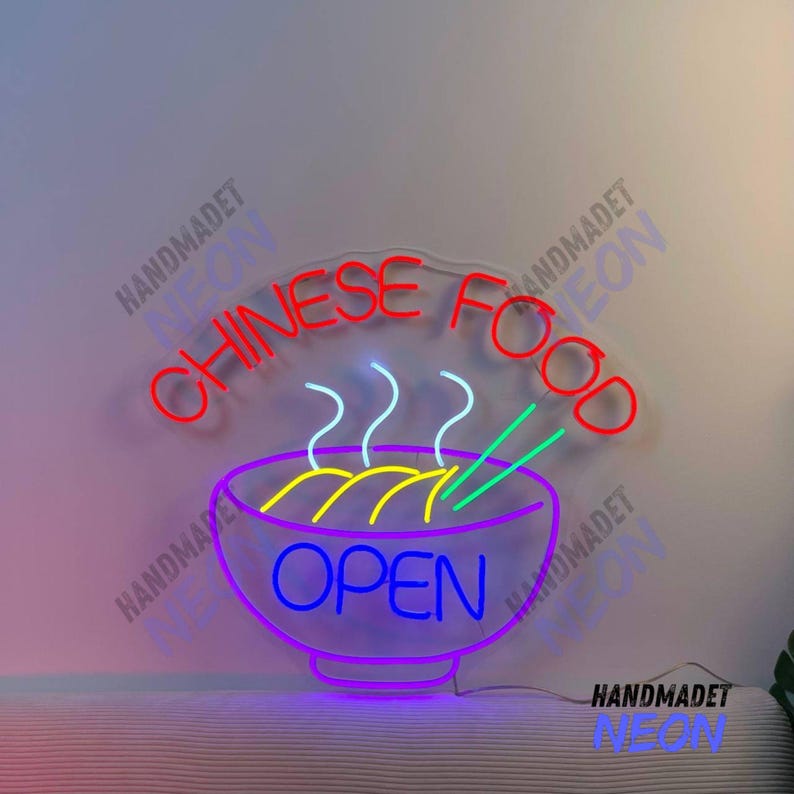 Custom Chinese Food Open Led Sign, Chinese Noodles Led Light, Noddles ...