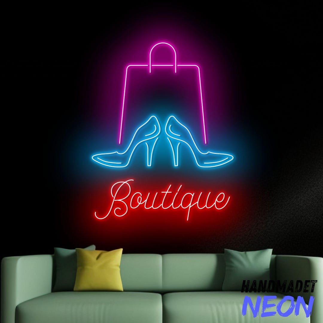 Shoes Boutique Neon Sign, High Heels Led Sign, Shoes Store Neon Light ...