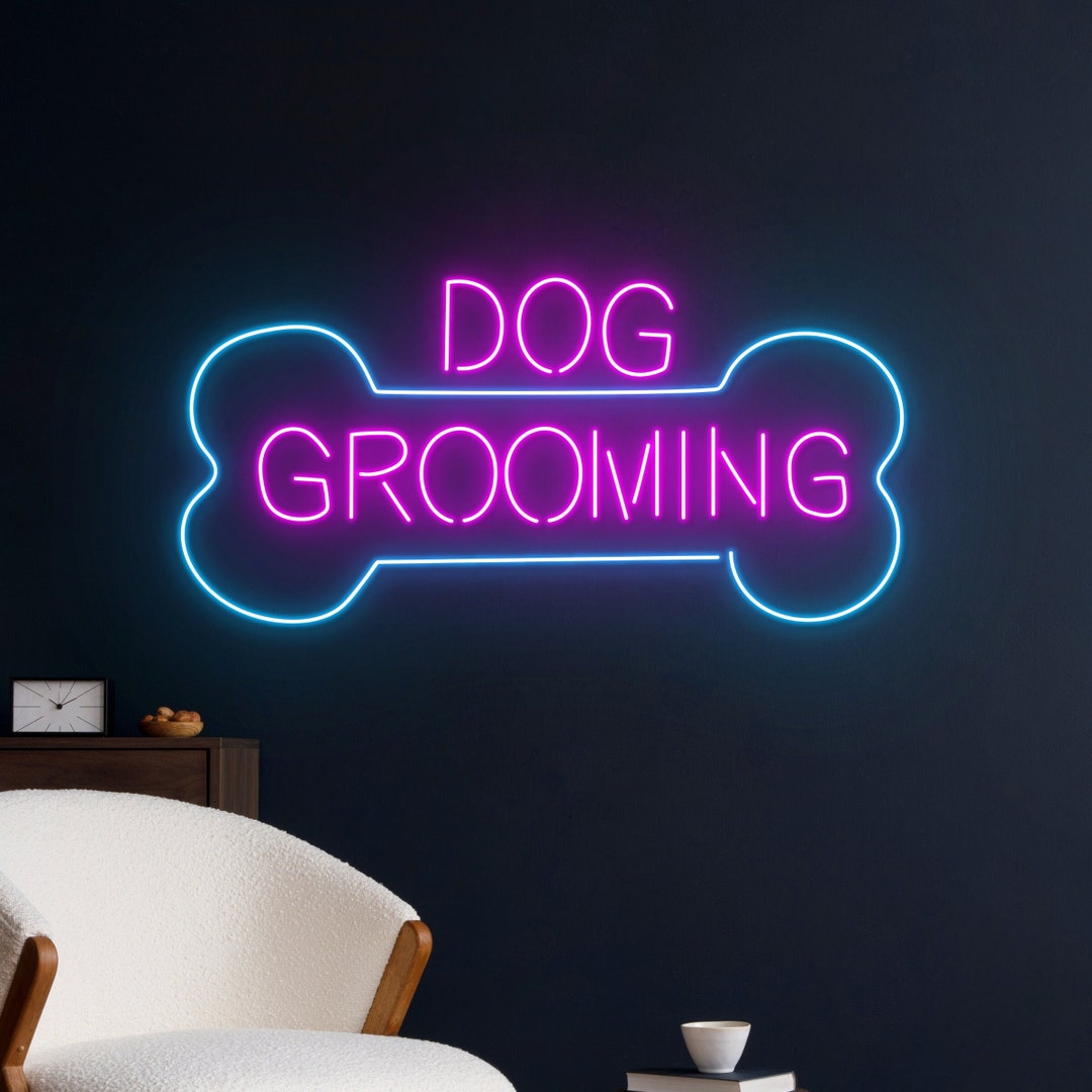 Dog Grooming Neon Light, Dog Cat Led Light, Pet Store Led Sign, Pet ...