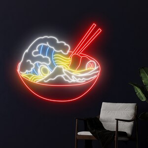 Wave Ramen Neon Sign, Japanese Ramen Noodles Led Sign, Ramen Noodle ...