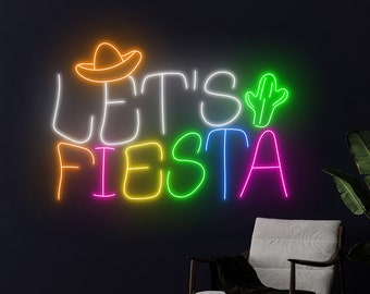 Let's Fiesta Neon Sign, Fiesta Neon Light, Mexican Festival Led Light ...