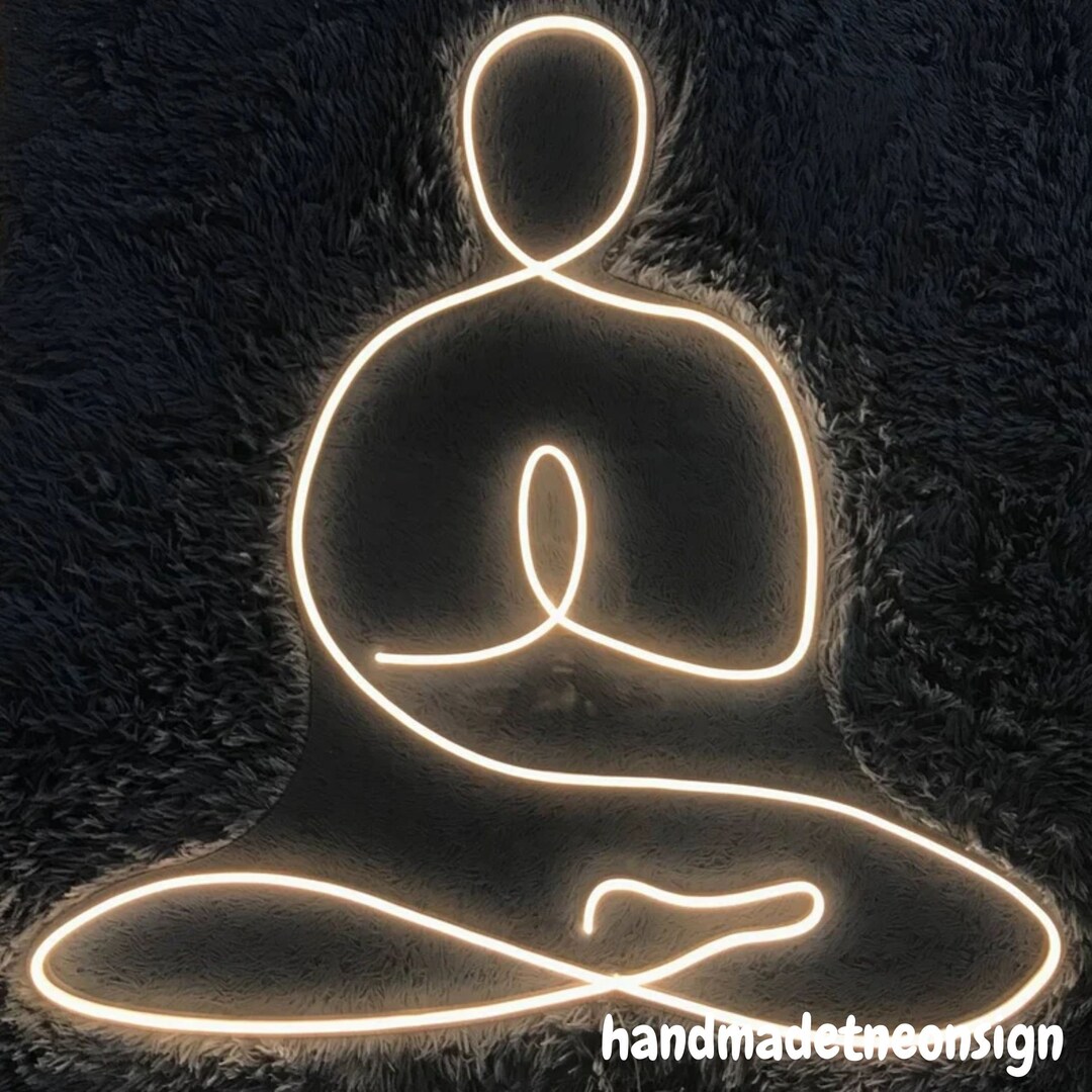 Yoga Pose Neon Sign, Yoga Pose Led Sign, Yoga Led Lights, Christmas ...