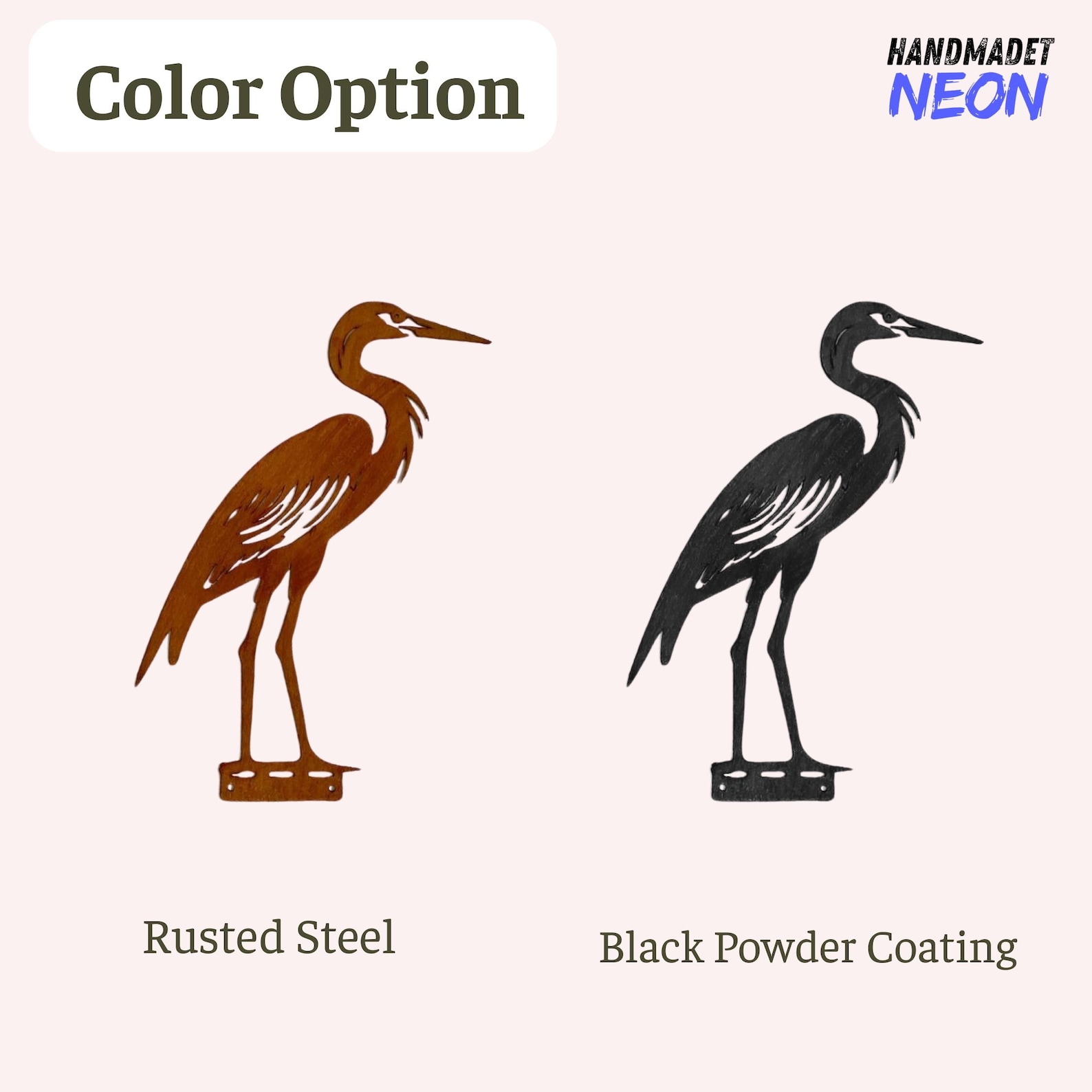 Rusty Birds Metal Garden Fence Stake, Modern Outdoor Birds Tree Stakes ...
