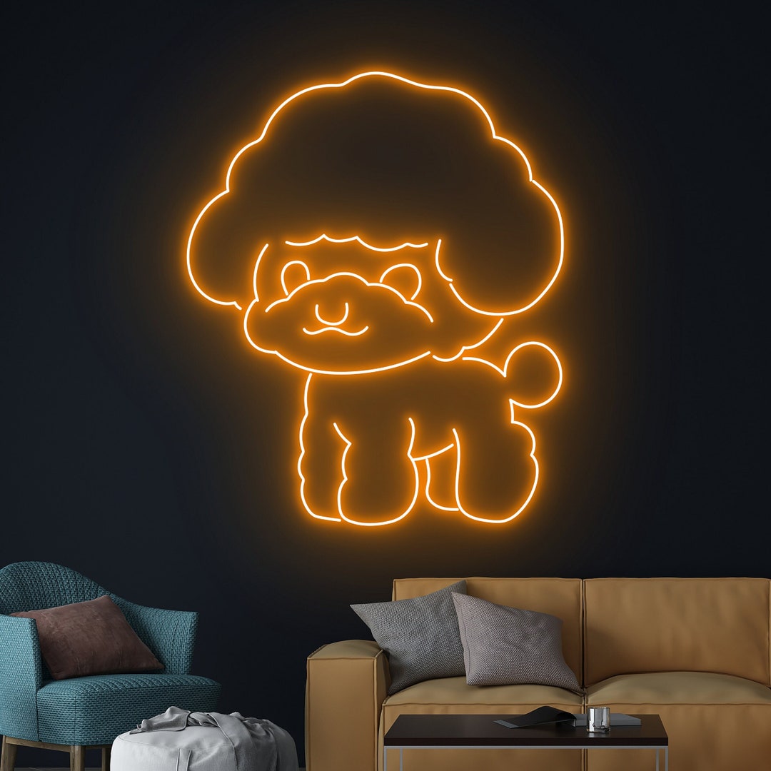 Poodle Neon Sign, Poodle Neon Light, Poodle Dog LED Light, Pet LED Sign ...