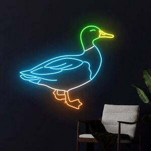 Mallard Duck Neon Light, Mallard Duck Led Light, Duck Led Sign, Duck ...