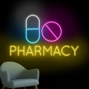 Pharmacy Neon Wall Sign, Medicine Led Wall Light, Medical Led Wall Sign ...