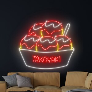 Takoyaki Neon Sign, Octopus Dumplings LED Sign, Takoyaki Neon Light ...
