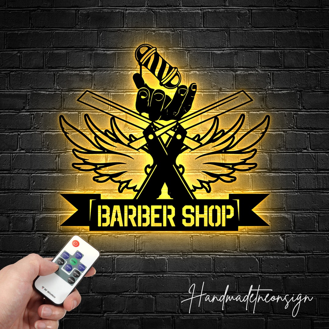 Personalized Barber Shop Metal Sign Personalized Barber Shop - Etsy
