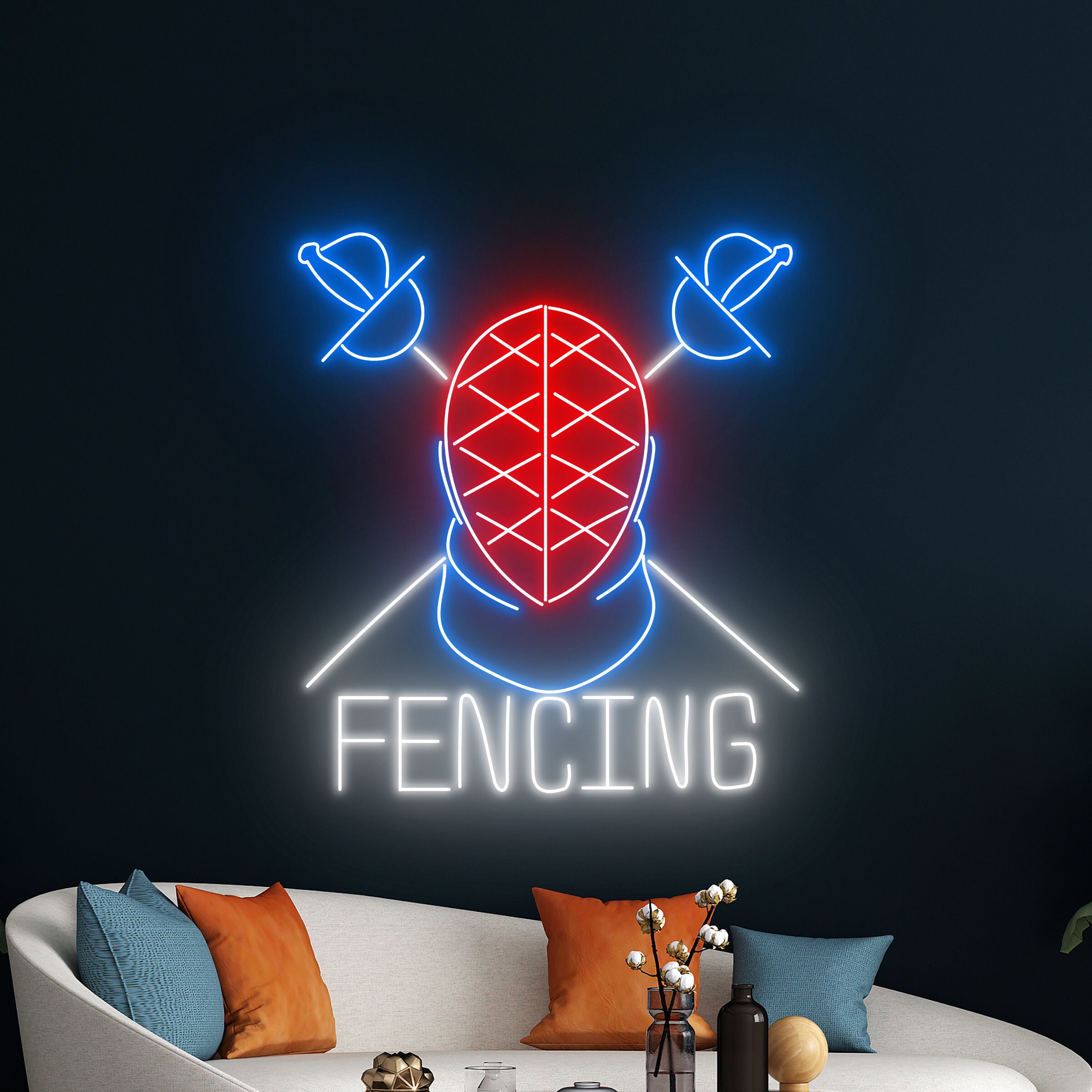 Fencing Neon Sign, Fencing Led Sign, Martial Art Led Light, Fencing ...