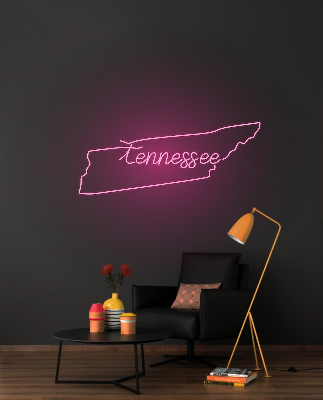 Custom Tennessee Map Neon Led Sign, Personalized Tennessee State Name ...