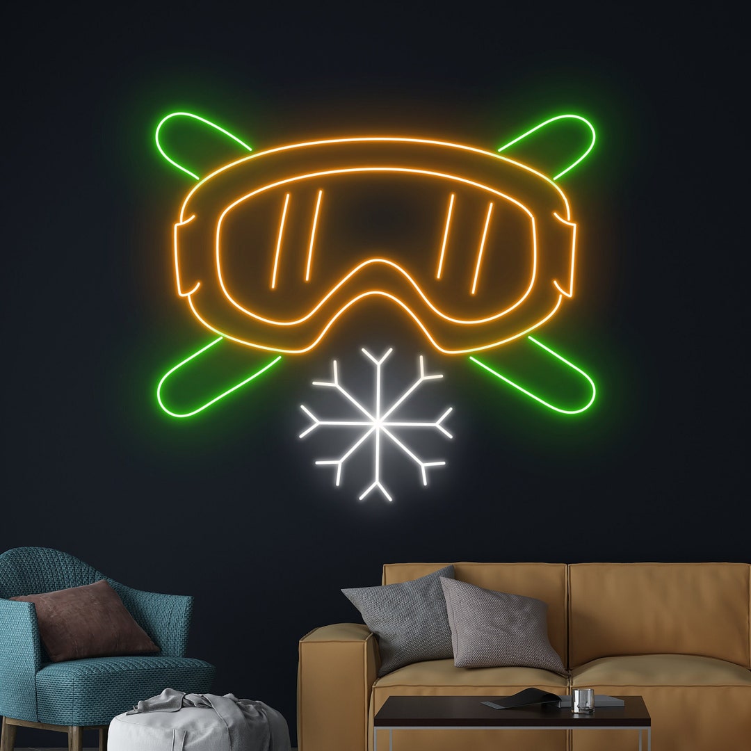 Snowboard Neon Sign, Snowboarding Led Sign, Snowboarder Led Light ...