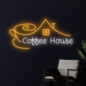 Coffee House Neon Sign, Coffee Neon Light, Drink LED Light, Cafe Led ...