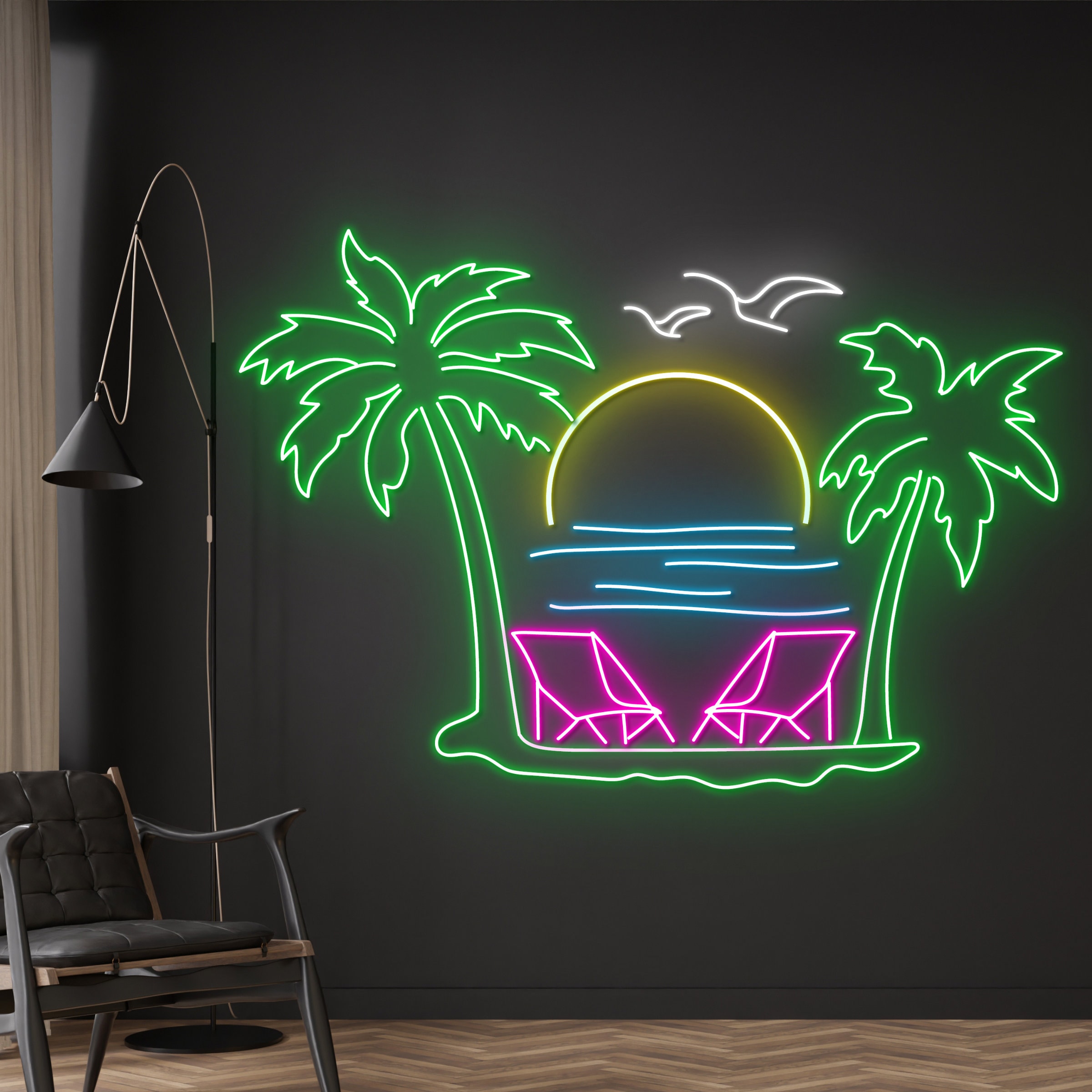 Custom Summer Chill Neon Sign, Summer Time Led Sign, Summer Vacation Led Lights, Summer Relax ...