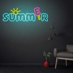 Summer Neon Sign LED Neon Sign Summer Party Decor Hello - Etsy