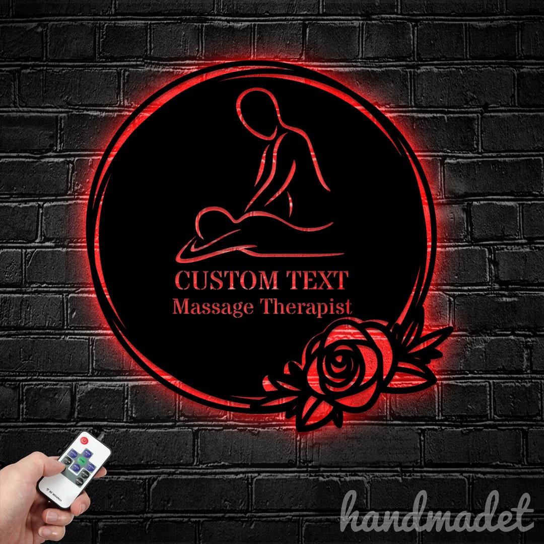 Personalized Massage Therapist Metal Wall Sign, Therapist Name Metal ...