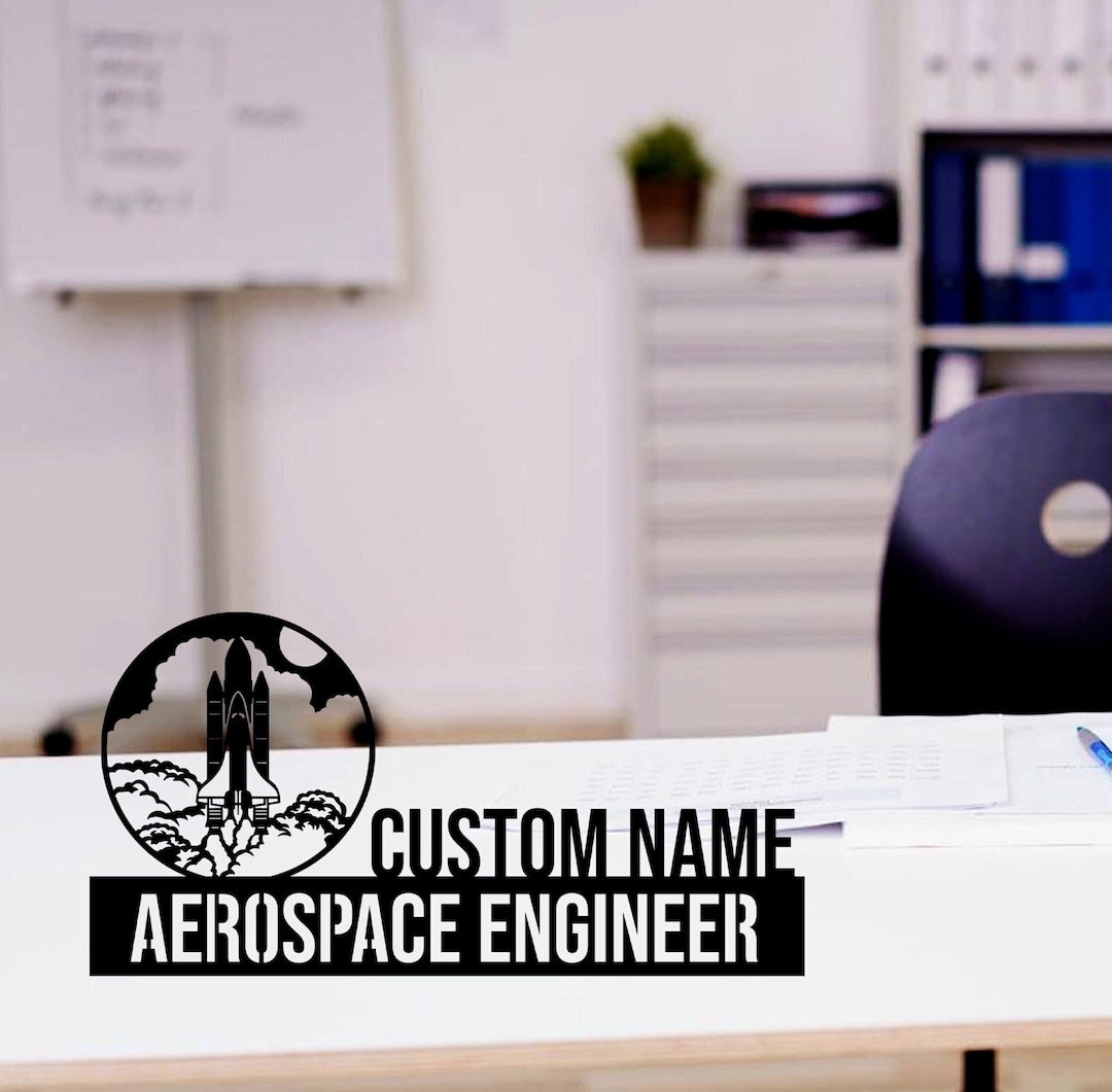 Custom Aerospace Engineer Desk Name Plate, Engineer Metal Nameplate for ...