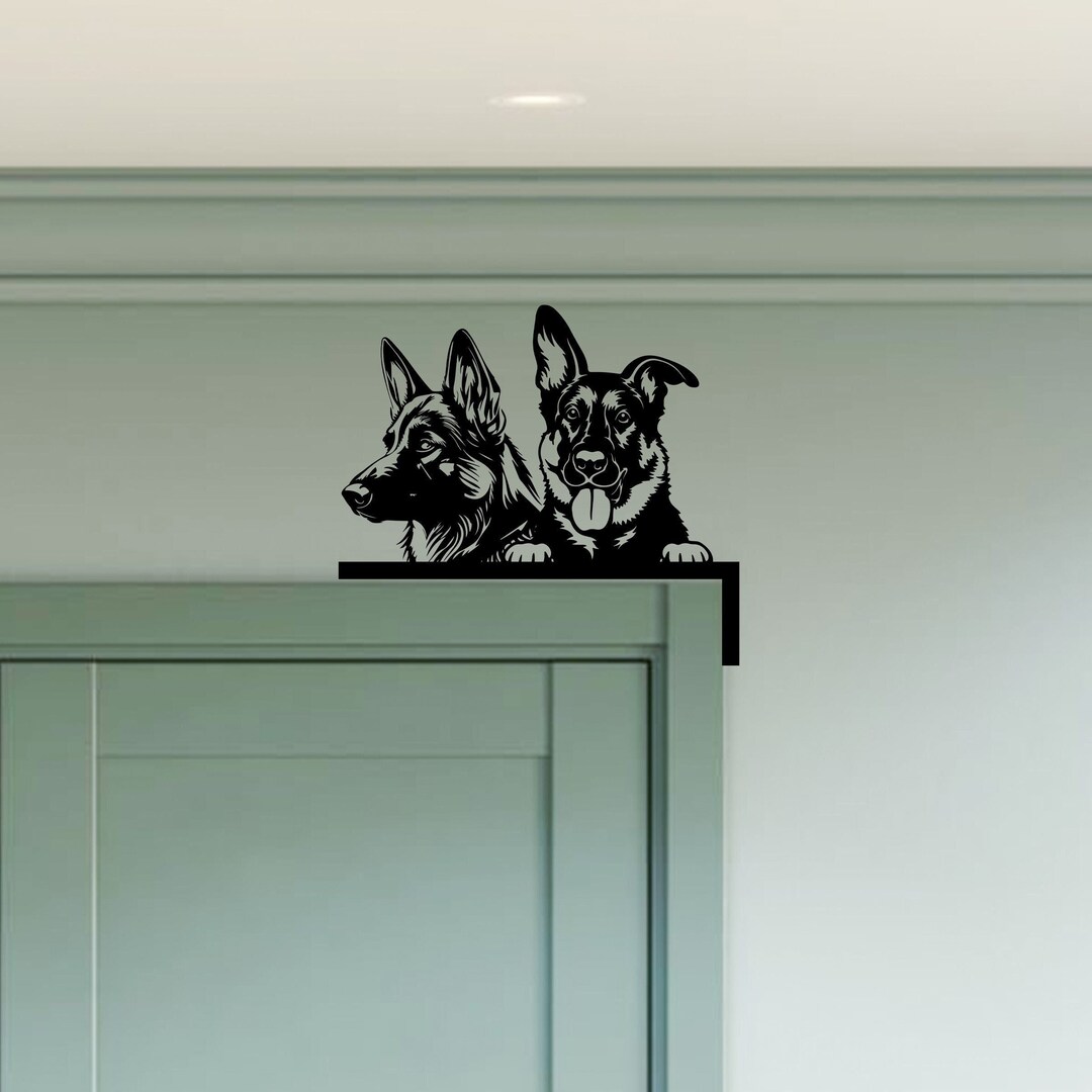 Personalized German Shepherd Door Corner Metal Wall Art, Shepherd Metal ...