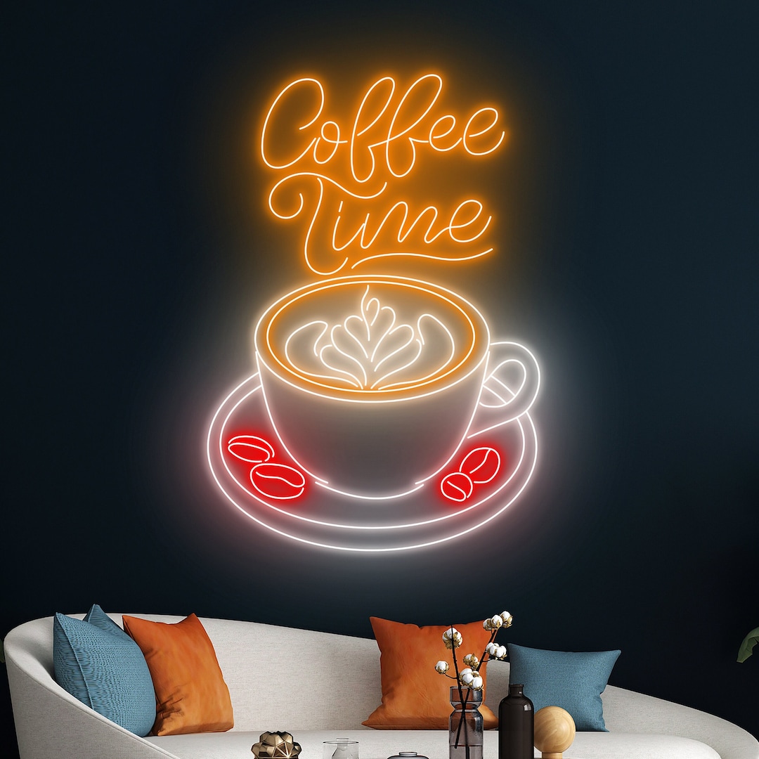 Coffee Time Neon Sign, Coffee Time Led Sign, Coffee Time Decoration ...