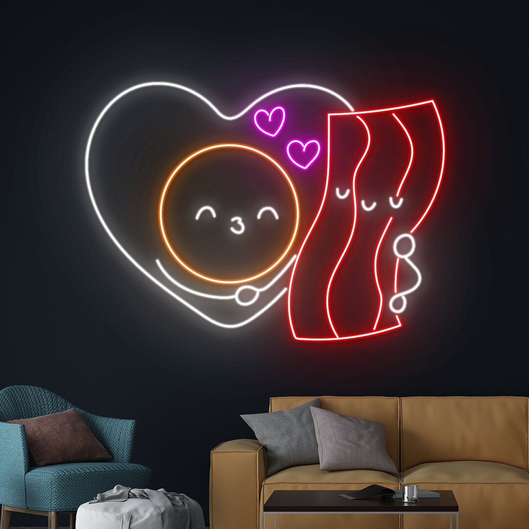 Bacon Egg Neon Sign, Bacon Egg Led Sign, Bacon Egg Led Light, Egg Bacon ...