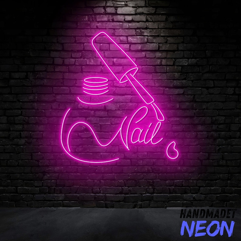 Nails Spa Open Neon Sign, Nails Spa Led Sign, Nails Salon Neon Light ...