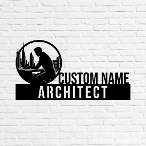 Custom Architect Desk Name Plate, Architect Metal Nameplate for Desk ...