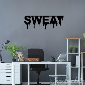 Custom Dripping Sweat Metal Sign Wall Art LED Light Personalized ...